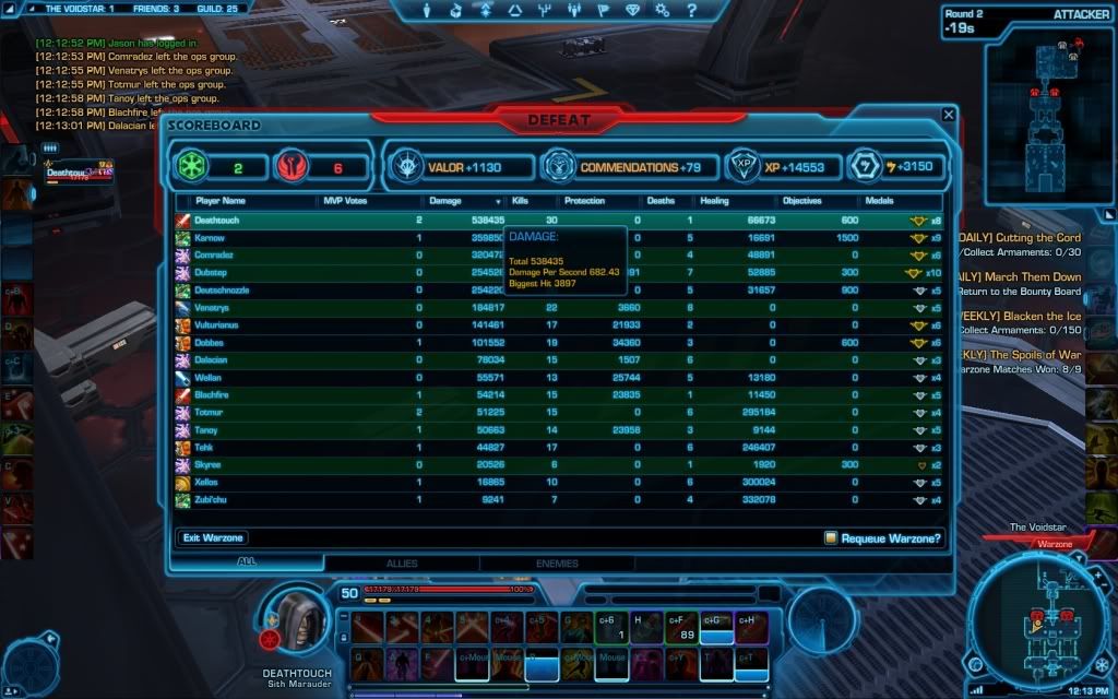 Damage check - Sentinel / Marauder - SWTOR | Forums